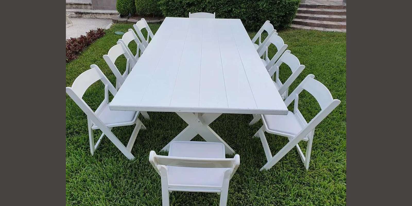 Renta de Mesa Rectangular Color Blanco de Madera para Eventos ¡Contrata ...